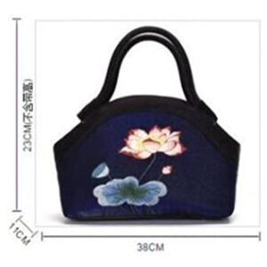 ZLXDP Women's Embroidered Handbag Chinese Multi-Function Shoulder Bag Women's Retro Messenger Bag (Color : E, Size : As Shown in The Figure)