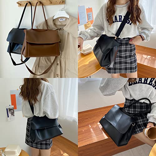 Hobo Bags For Women Leather Shoulder Purses Handbag Large Tote Bag Crossbody Two Kinds Of Straps