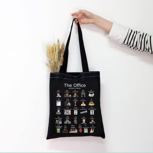 The Office TV Show Inspired Gift The Office Tote Bag Office Merchandise Office Show Fans Gift (Black)