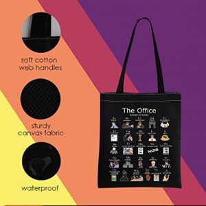 The Office TV Show Inspired Gift The Office Tote Bag Office Merchandise Office Show Fans Gift (Black)