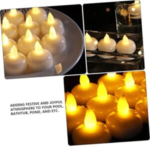 Healeved 24 Pcs LED Floating Candle LED Decor Wedding Decor LED Tea Lights LED Candle Lights Floating Tealights Flameless Floating Candle LED Lights Stylish Floating Candles Lights Plastic