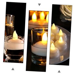 Healeved 24 Pcs LED Floating Candle LED Decor Wedding Decor LED Tea Lights LED Candle Lights Floating Tealights Flameless Floating Candle LED Lights Stylish Floating Candles Lights Plastic