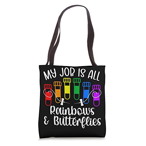 Rainbows & Butterflies Phlebotomist Phlebotomy Tech Tote Bag