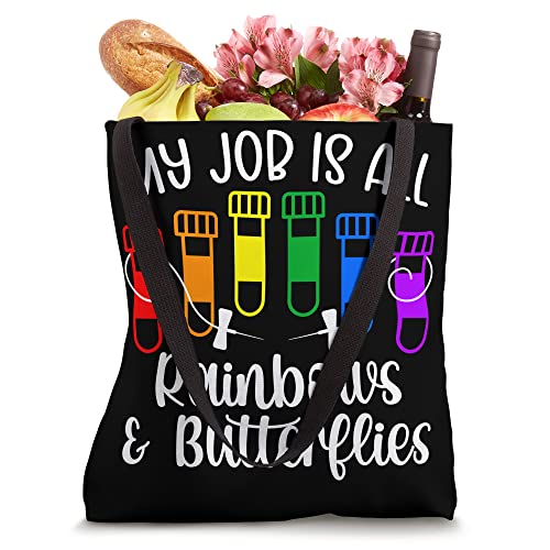 Rainbows & Butterflies Phlebotomist Phlebotomy Tech Tote Bag