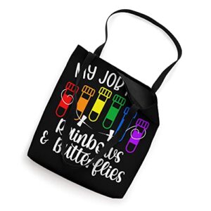 Rainbows & Butterflies Phlebotomist Phlebotomy Tech Tote Bag