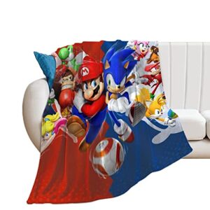 cartoon hedgehog blanket anti-pilling soft blankets flannel air conditioning throw blankets 40″*50″