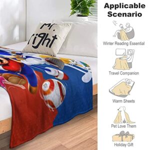 Cartoon Hedgehog Blanket Anti-Pilling Soft Blankets Flannel Air Conditioning Throw Blankets 40"*50"