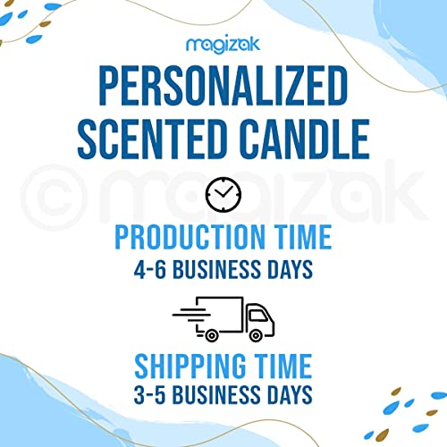 Magizak Customized Candle Personalized Scented Candles Gifts with Picture Photo Text Message Create Your Design for Women Men Christmas Birthday Valentine's Day Graduation Gift