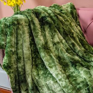 Super Soft Plush Throw Blanket, Tie Dye Cozy Fuzzy Blankets 60x80 inches,Fluffy Sherpa Warm Microfiber Fleece Colorful Throws Blanket for Chair,Couch,Bed Green