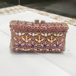 zlxdp colorful clutch bag for party wedding crystal evening bags handbag bridal clutch purse evening clutch (color : e, size : 1)