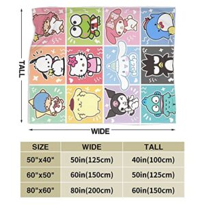 Blanket Anime Throw Cartoon Blankets Ultra Soft Flannel Bed Throws Suitable for All Seasons Warm Home Decor for Sofa Couch Chair Bedroom50 X40