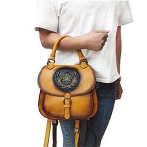 ZLXDP Women's Retro Handbag Multipurpose Shoulder Bag Women's Backpack Women's Handmade (Color : E, Size