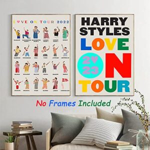 Harry Styles Poster House Music Album Poster Cover Poster Canvas Wall Art Gift Room Aesthetics Decor All Europe Tour Concert Outfits Harry Styles Love On Tour 2022(Unframe HARRY-01, 16X24)