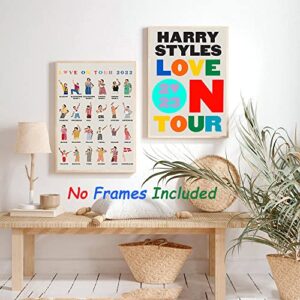 Harry Styles Poster House Music Album Poster Cover Poster Canvas Wall Art Gift Room Aesthetics Decor All Europe Tour Concert Outfits Harry Styles Love On Tour 2022(Unframe HARRY-01, 16X24)