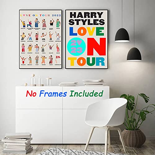 Harry Styles Poster House Music Album Poster Cover Poster Canvas Wall Art Gift Room Aesthetics Decor All Europe Tour Concert Outfits Harry Styles Love On Tour 2022(Unframe HARRY-01, 16X24)