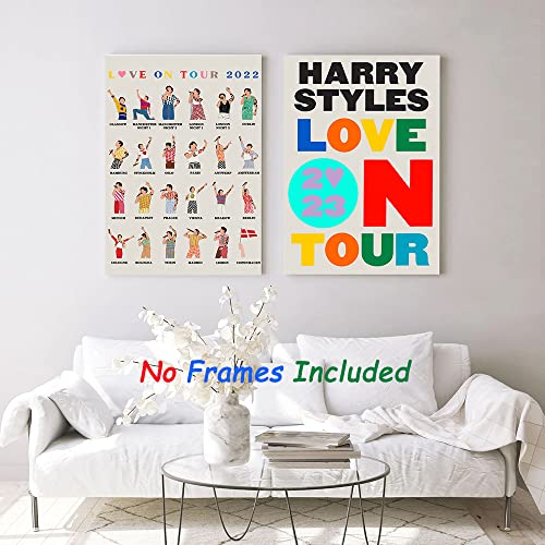 Harry Styles Poster House Music Album Poster Cover Poster Canvas Wall Art Gift Room Aesthetics Decor All Europe Tour Concert Outfits Harry Styles Love On Tour 2022(Unframe HARRY-01, 16X24)