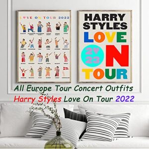 Harry Styles Poster House Music Album Poster Cover Poster Canvas Wall Art Gift Room Aesthetics Decor All Europe Tour Concert Outfits Harry Styles Love On Tour 2022(Unframe HARRY-01, 16X24)