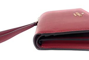 Kate Spade New York Staci Wallet Wristlet in Saffiano Leather Red Currant