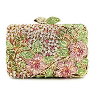 zlxdp women colorful crystal hollow out clutch bags wallet wedding evening bag