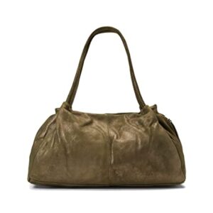 HOBO Prima Medium Handbag For Women - Leather Construction With Magnetic Closure, Roomy and Chic Hand Bag Golden Fir One Size One Size