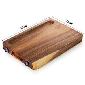 GENIGW Whole Piece Acacia Wood Cutting Board Solid Wood Rootstock Chopping board for kitchen Table Slicing Vegetables Kitchen Things