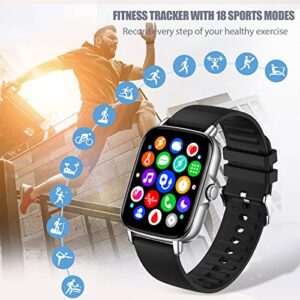 Smart Watch 2022 Bluetooth Call & Text Receive/Dial Smartwatch for Android & IOS Phone with 1.7" HD Touch Screen Fitness Activity Tracker with Heart Rate Sleep Monitor Pedometer Smart Watch for Women