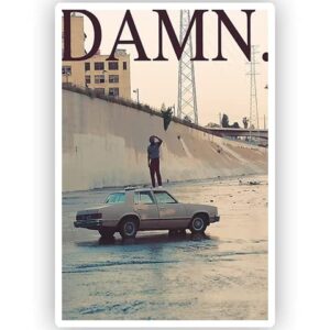 ukeepo kendrick lamar good kid m.a.a.d city album limited canvas poster room aesthetics 12x18in unframed