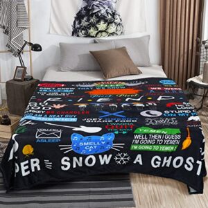 Bnejvif Friends TV Show Blanket Throw Friends Tv Show Merchandise Gifts Flannel Blanket for Sofa Couch Bed 50"x60"