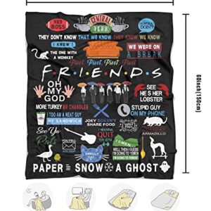 Bnejvif Friends TV Show Blanket Throw Friends Tv Show Merchandise Gifts Flannel Blanket for Sofa Couch Bed 50"x60"