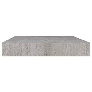 SCARSON Floating Wall Shelf Concrete Gray 19.7"x9.1"x1.5" MDF Gray (1.54KG/3.388LB)