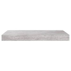 SCARSON Floating Wall Shelf Concrete Gray 19.7"x9.1"x1.5" MDF Gray (1.54KG/3.388LB)