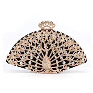 zlxdp women evening bag golden metal crystal evening bag clutch handbag ladies wedding bridal party bag