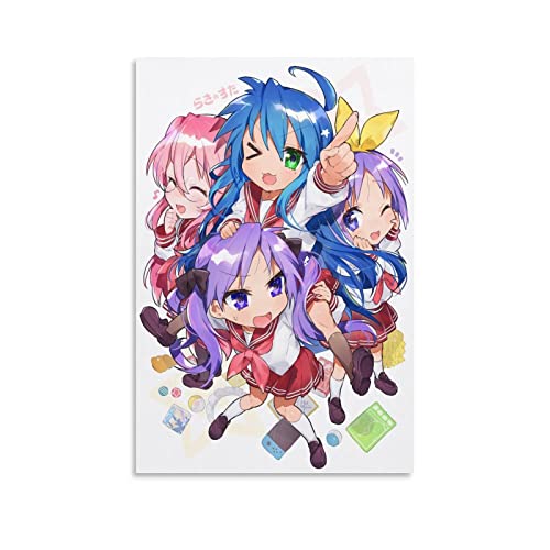 Anime Lucky Star Poster Decorative Painting Canvas Wall Posters And Art Picture Print Modern Family Bedroom Decor Posters 12x18inch(30x45cm)