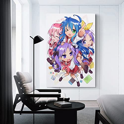 Anime Lucky Star Poster Decorative Painting Canvas Wall Posters And Art Picture Print Modern Family Bedroom Decor Posters 12x18inch(30x45cm)