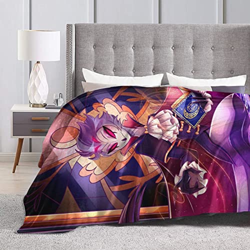 Woodyotime Hell&uva Bo-ss Stolas X Blitzo Throw Blanket Air Conditioning Flannel Blankets Bedding Living Room 80"X60"