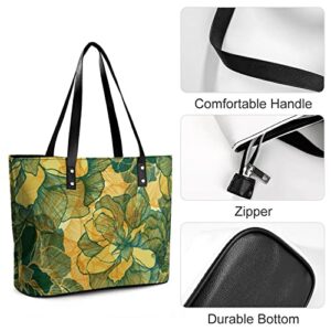 Womens Handbag Flowers Leather Tote Bag Top Handle Satchel Bags For Lady