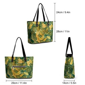 Womens Handbag Flowers Leather Tote Bag Top Handle Satchel Bags For Lady