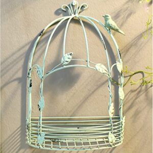 8.66"Art Wall Decor Metal Floating Shelves Hanging Bird Cage Display Rack Wall Mounted Storage Rack Indoor Outdoor Garden Decoration Wall Shelf Plant Stand Bedroom Livroom Office Sofa Cafe Home Decor