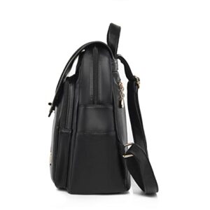 Anti-theft Backpack Purse Ladies Shoulder Bag Soft Leather Backpack Ladies Backpack Ladies Large Capacity Bag,Black Backpack,27 * 12 * 33CM