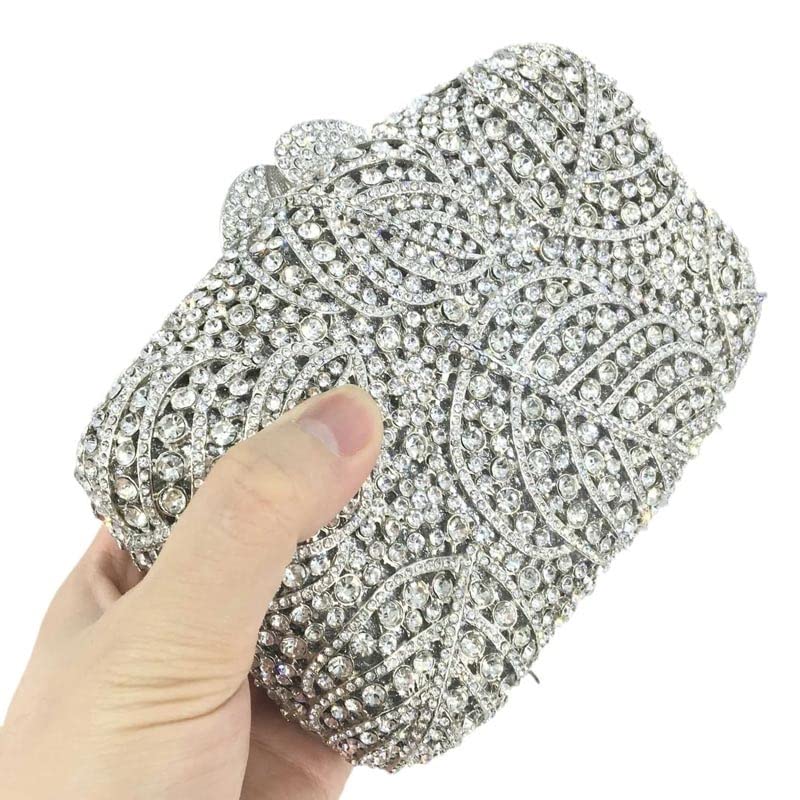 ZLXDP Women Crystal Clutch Evening Handbags Diamond Purse Wedding Party Dinner Bag