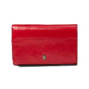 HOBO Jill Wallet For Women - Snap Flap Closure and Patterened Polyester Lining, Compact and Handy Wallet Crimson 1 One Size One Size