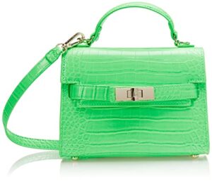 steve madden steve mdden dignify croco top handle bag, lime