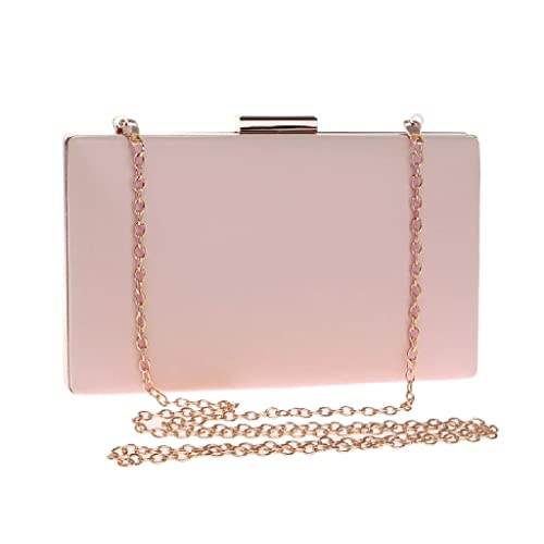 ZLXDP Women PU Clutch Mixed Color Leather Metal Evening Bags Party Wedding Bridal Handbags (Color : D, Size : 1)