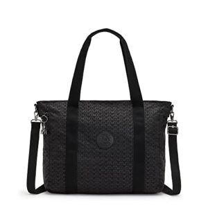 kipling asseni printed tote bag signature emb