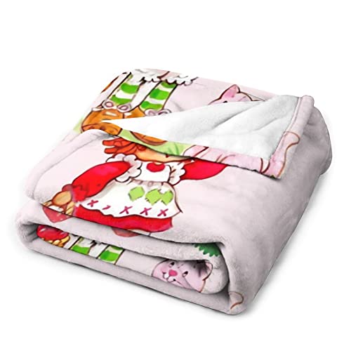 Strawberry Shortcake Fleece Blanket Ultra-Soft Cozy Plush Blanket Throw Blankets Couch Chair,Living Room,Air Conditioning Cool Blankets 60"x80"