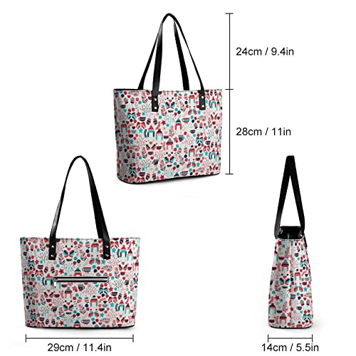 Womens Handbag Japanese Style Patterns Leather Tote Bag Top Handle Satchel Bags For Lady