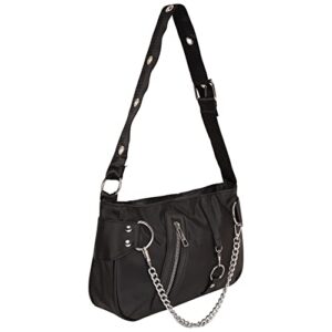 Ro Rox Veda Handbag Hobo Chain D-Ring Women's Shoulder Bag Punk Gothic