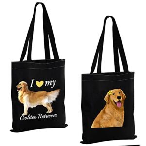 mbmso golden retriever gifts i love my golden retriever tote bag gifts for golden retriever lovers owner dog mom gifts (golden retriever tb-black)