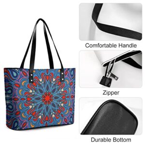 Womens Handbag Florals Pattern Leather Tote Bag Top Handle Satchel Bags For Lady