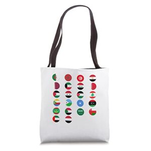 arab heritage month arab countries flags arab american tote bag